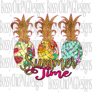Summer Time Png, Pineapple Png, Summer Png, Summer Png for T-shirts, Png for Sublimation, DTG ...