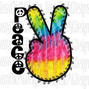 Peace PNG Design, Hippie Tie Dye, Digital Download, Printable Art ...