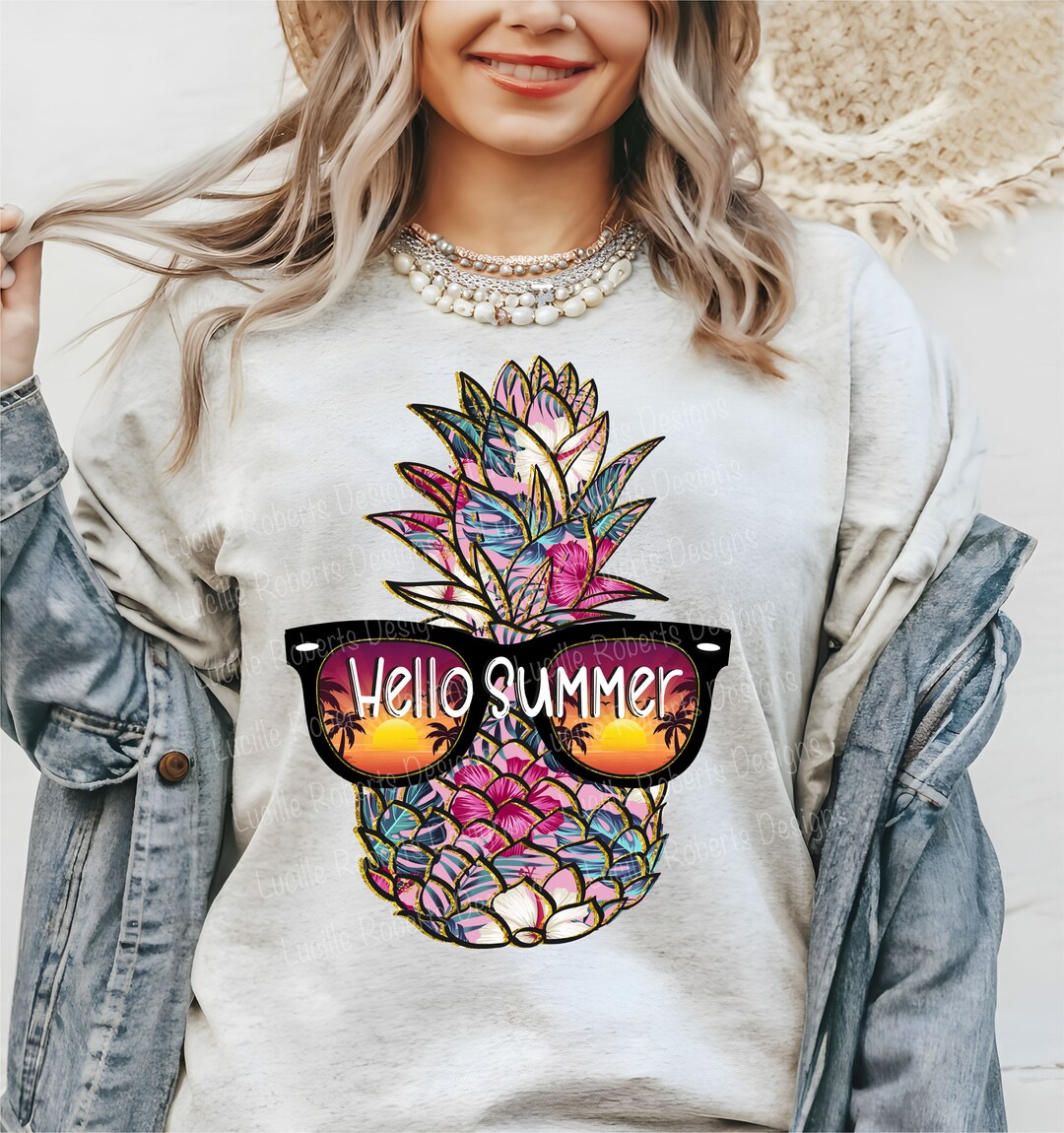 Hello Summer Pineapple Png, Summer Time Png, Pineapple With Glasses ...