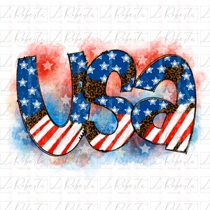 4th of July Png, Patriotic Png, Hand Drawn Letters, Red White and Blue ...