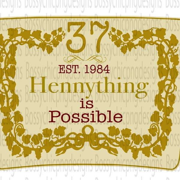 Hennessy Label - Etsy