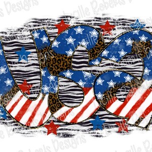 4th of July Png, Patriotic Png, Hand Drawn Letters, Red White and Blue ...
