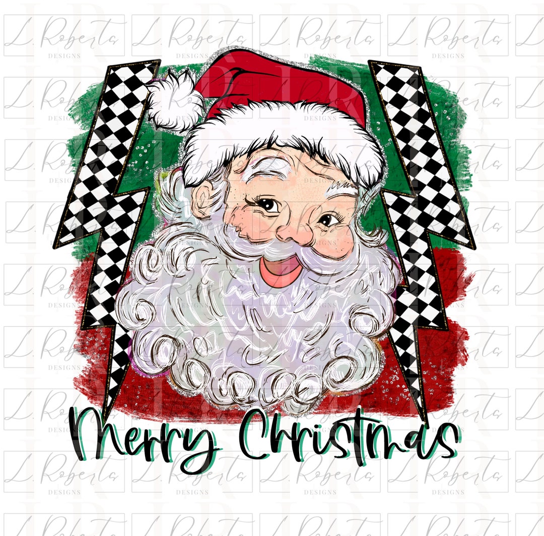Retro Santa Png Vintage Santa Claus Png Retro Christmas - Etsy