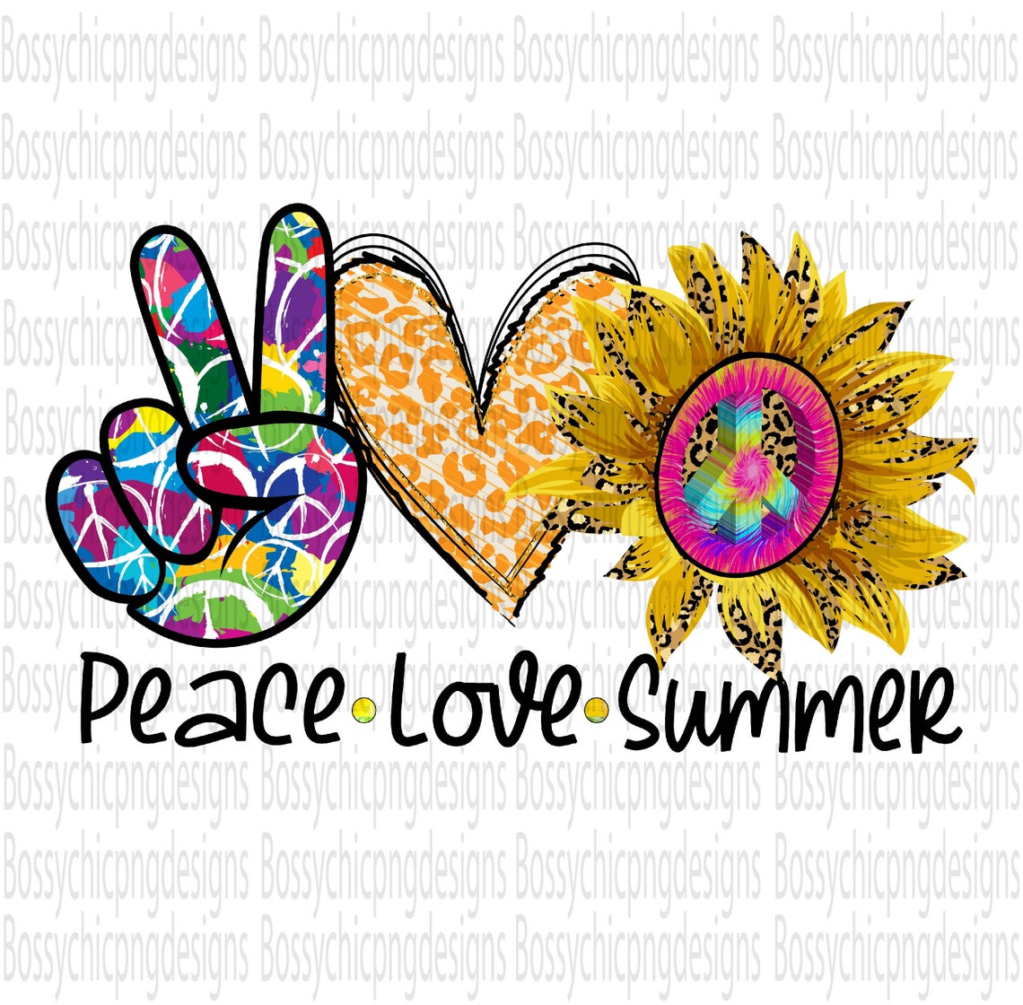 Peace Love Summer Png Hippie Tie Dye Summer Design Summer | Etsy