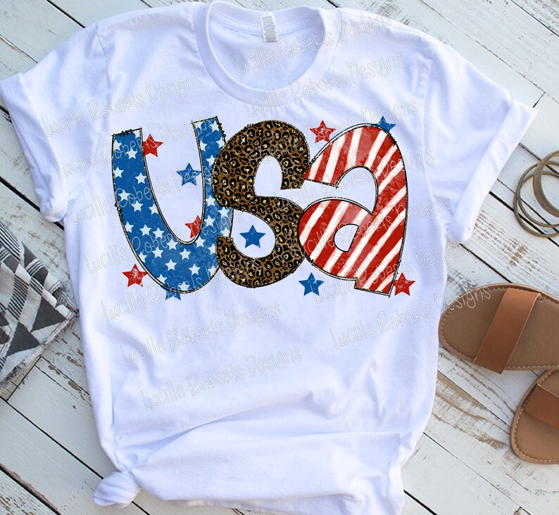 4th of July Png Patriotic Png Hand Drawn Letters Red White - Etsy