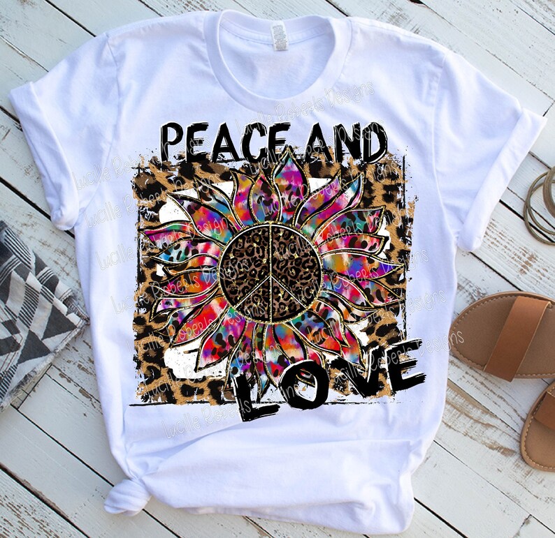 Peace and Love Tie Dye Png Tie Dye Sunflower Distressed - Etsy