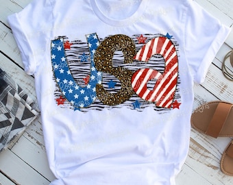 4th of July Png, Patriotic Png, Hand Drawn Letters, Red White and Blue ...