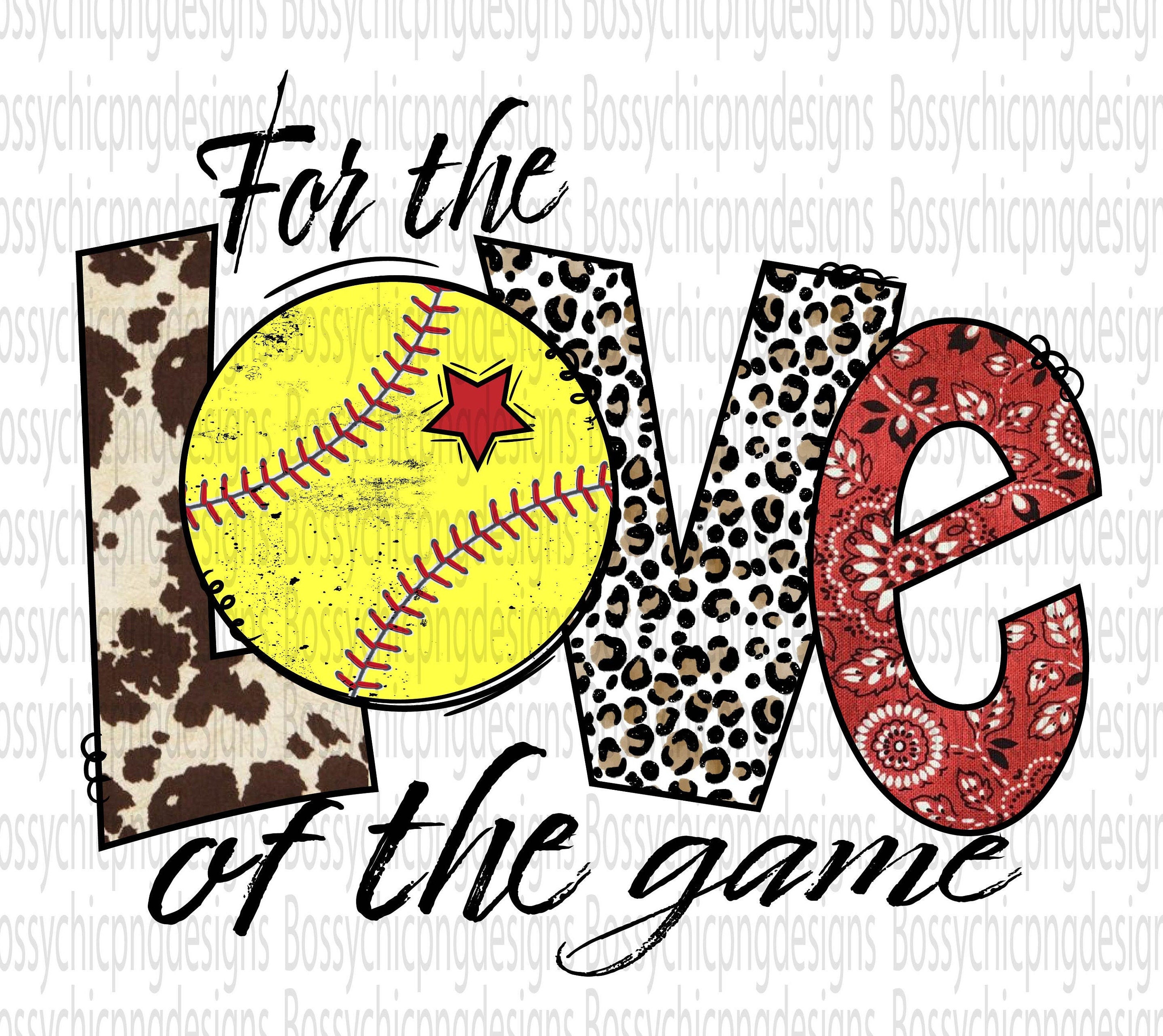 Softball Png Love Softball Sublimation Love Of The Game Png | Etsy