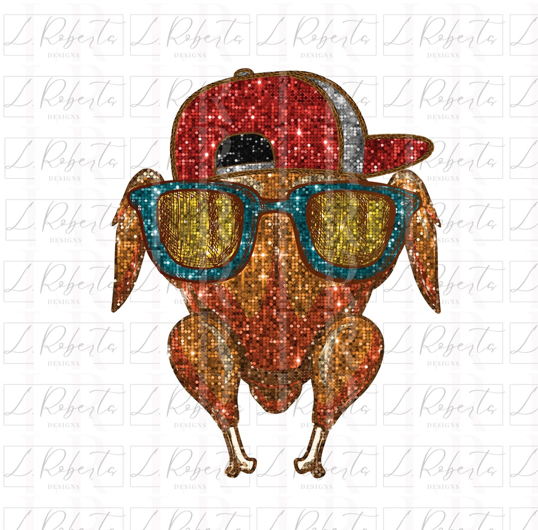 Thanksgiving Glitter Turkey Png, Turkey With Glasses Png, Turkey With ...