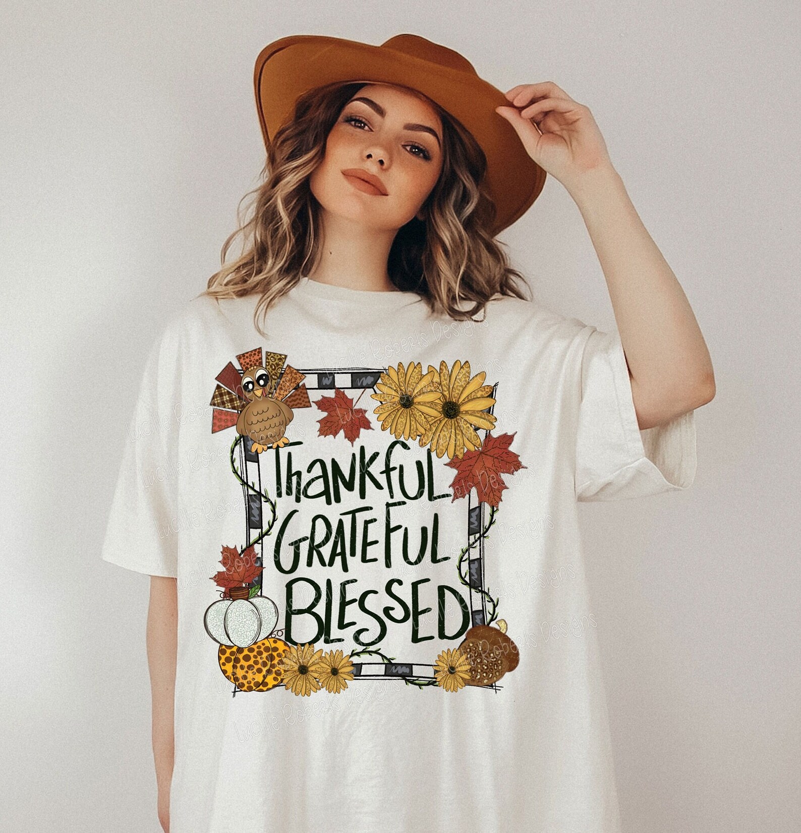 Fall Thankful Grateful Blessed Png Sublimation Thanksgiving - Etsy