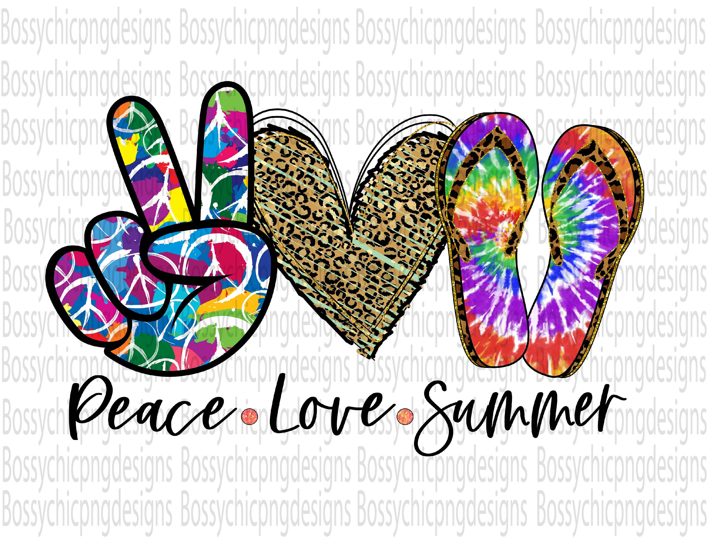 Peace Love Summer Png Hippie Tie Dye Summer Summer Flip | Etsy