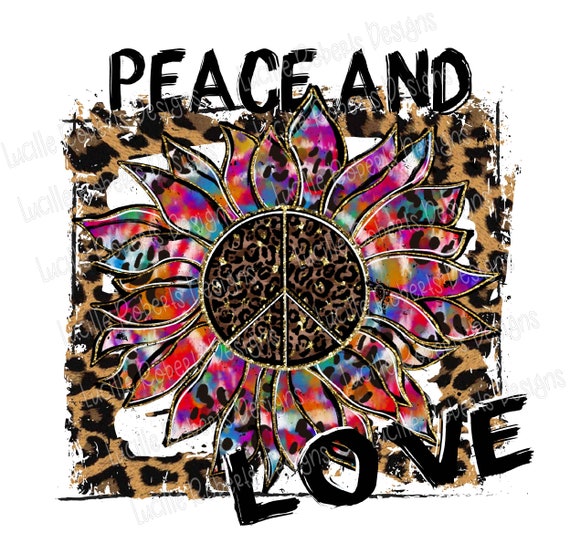 Peace and Love Tie Dye Png Tie Dye Sunflower Distressed - Etsy