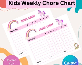 Dog Puppy Chore Chart for Kids, Kids Chore Chart, Responsibility Chart ...