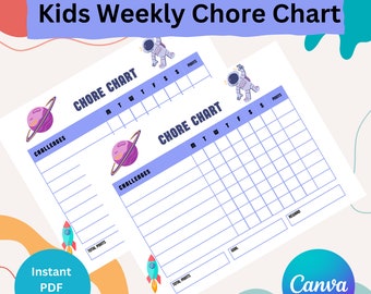 Dog Puppy Chore Chart for Kids, Kids Chore Chart, Responsibility Chart ...