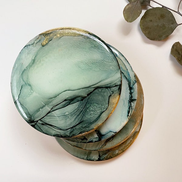 Alcohol Ink Coasters - Etsy