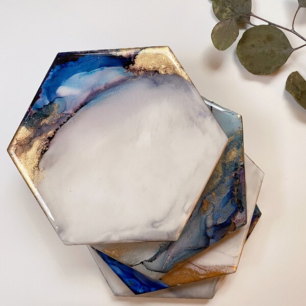 Alcohol Ink Coasters - Etsy