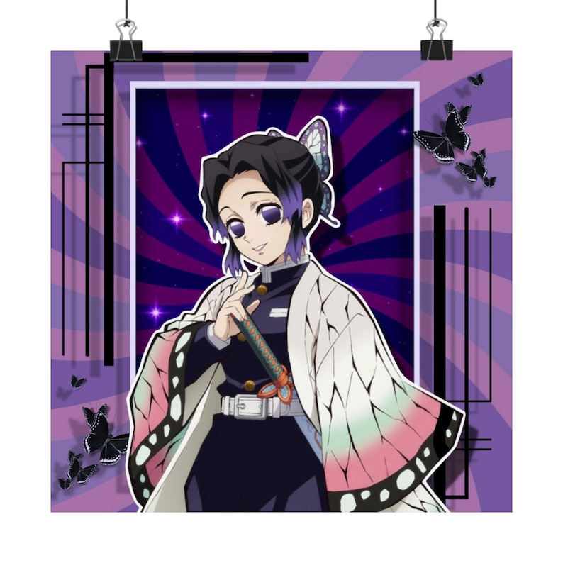 Shinobu Demon Slayer Poster, Anime Wall Art, Matte Vertical Prints ...