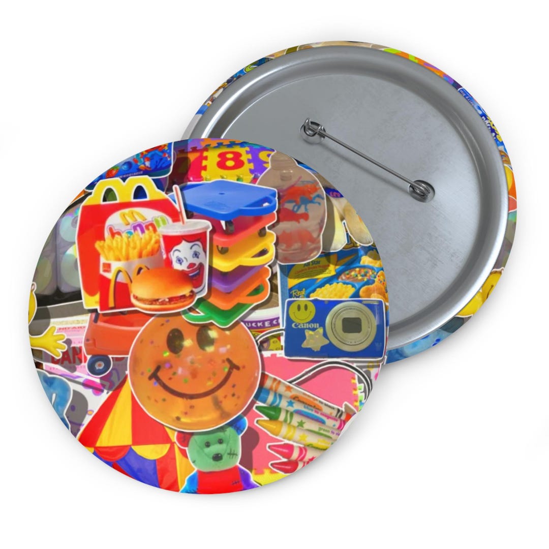 Kidcore Aesthetic Pin Buttons, Retro 90s Kawaii Lapel Pins - Etsy