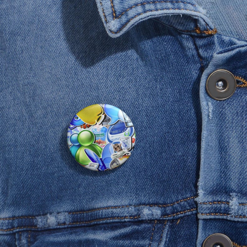 Frutiger Aero Button Badge, Unique Lapel Pin, Nostalgia Windows XP - Etsy