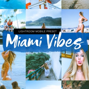 MIAMI VIBES Mobile Lightroom Preset, Blogger Lifestyle Instagram ...