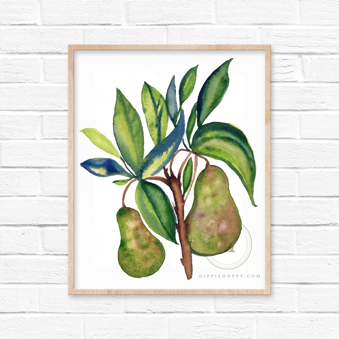 Printable Pear Fruit Print Digital Download - Etsy