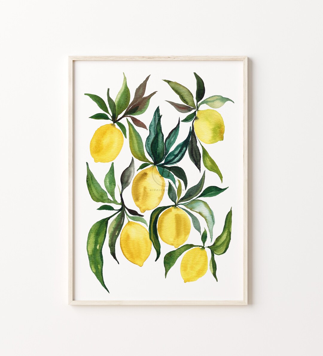 Lemon Printable Art, Kitchen Wall Art, Lemon Decor, Lemon Print ...