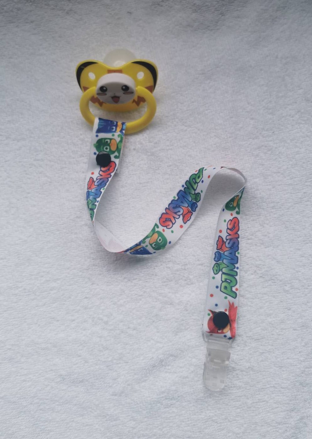 Character WHITE Abdl Adult Dummy/paci Clip - Etsy