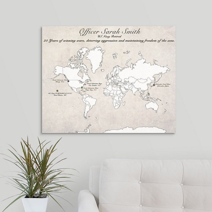 Military World Map - Etsy