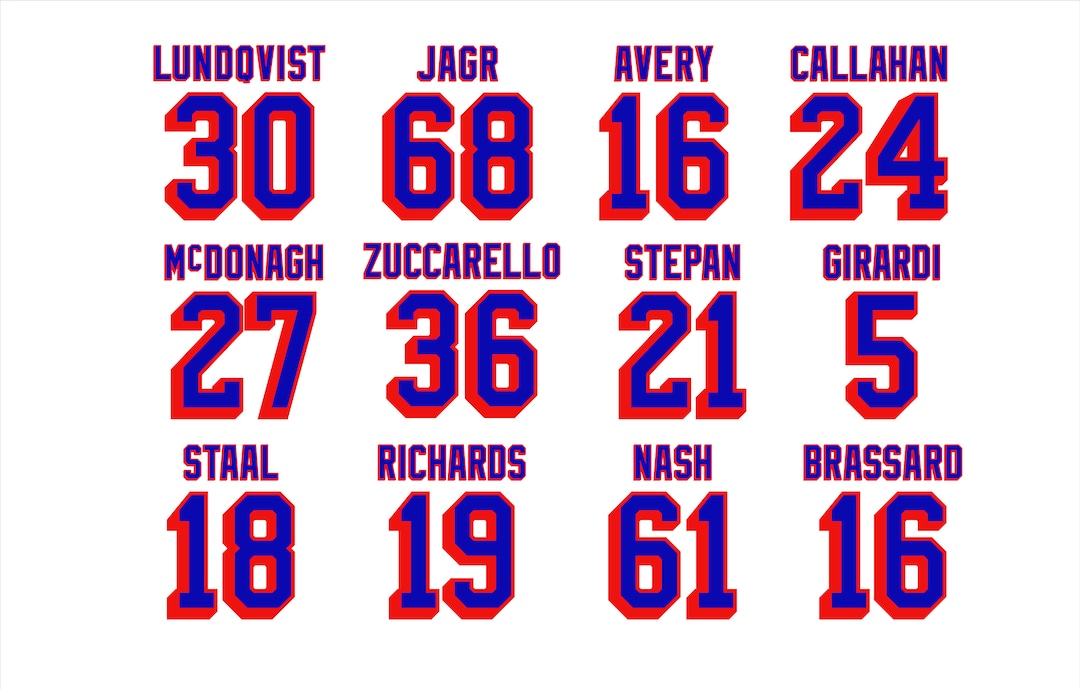 NY Rangers DECAL STICKER 00s Lundqvist Jagr Richards - Etsy