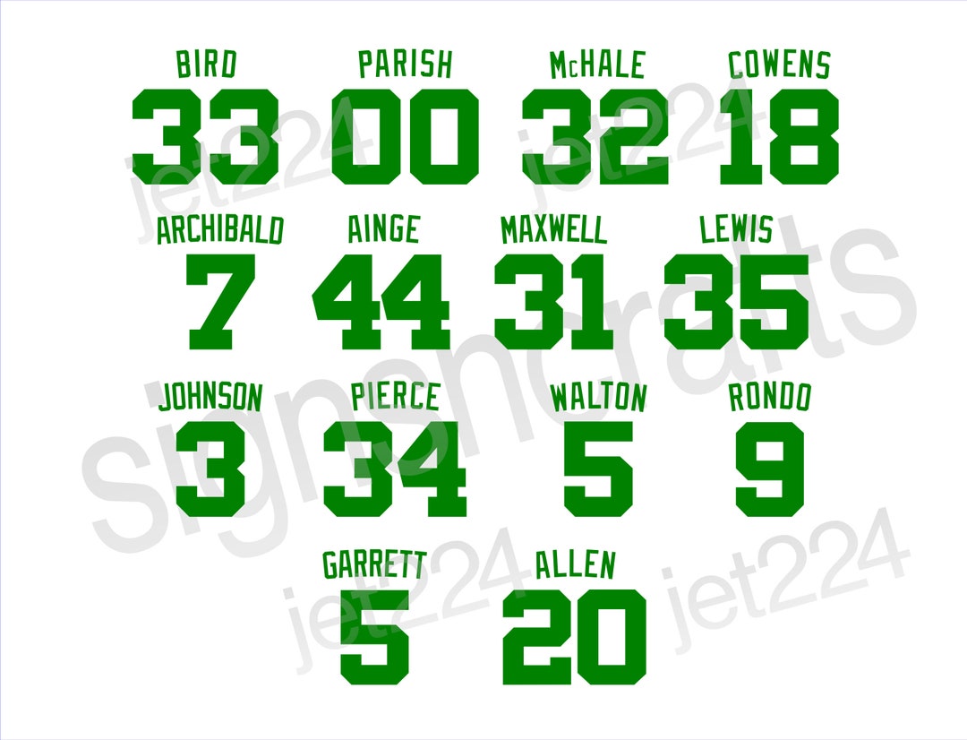 Boston Celtics STICKER DECAL Stars Bird Mchale Parish - Etsy