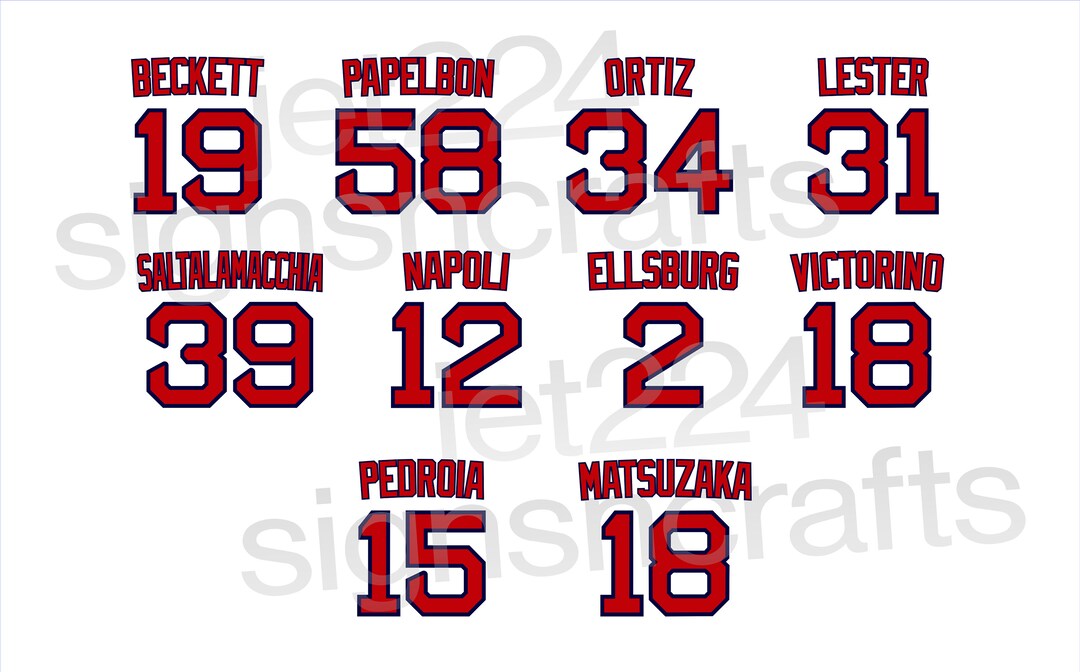 Boston Red Sox DECAL STICKER 2010s Ortiz Papelbon Pedroia - Etsy