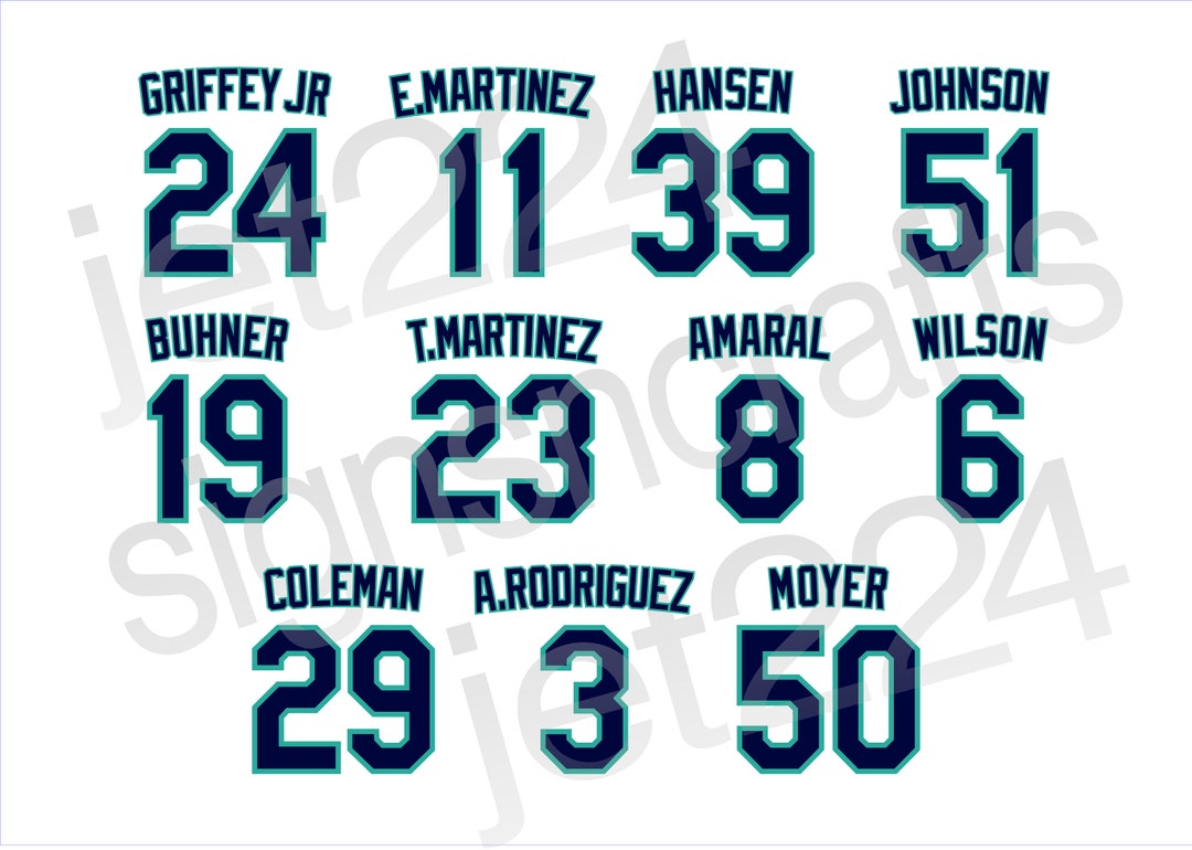 Seattle Mariners DECAL STICKER 90s Griffey Jr, Randy Johnson, A Rod - Etsy