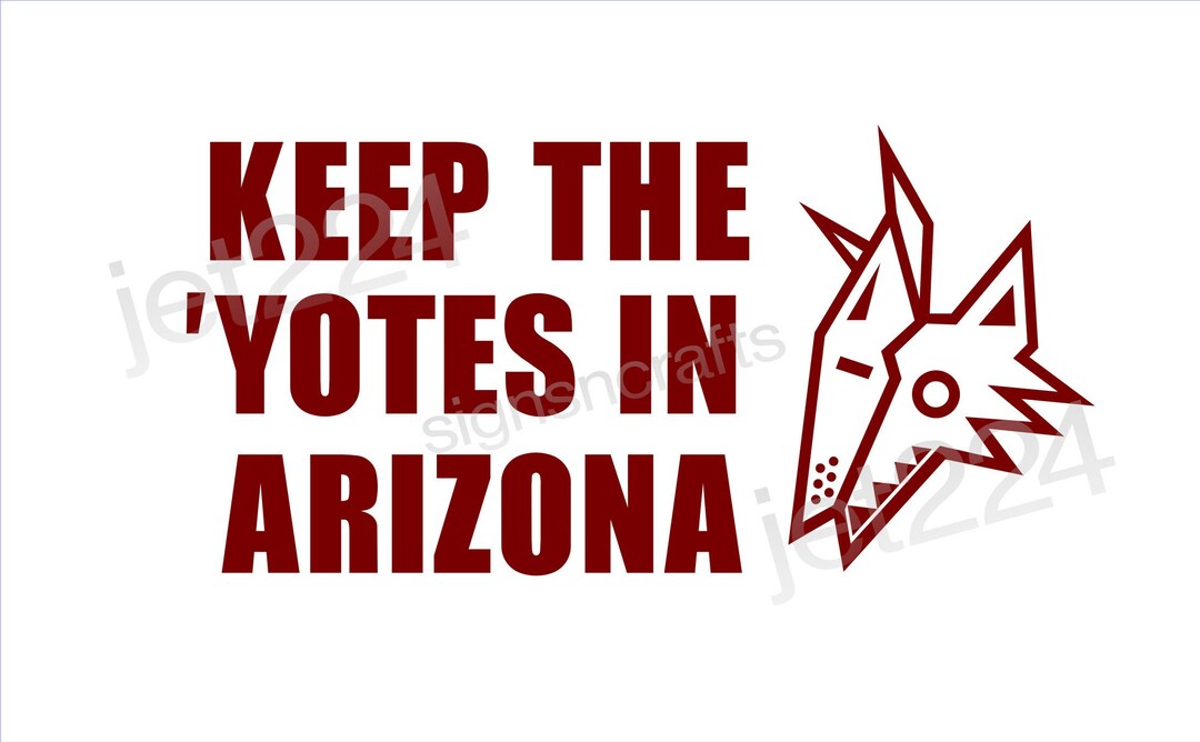 Keep the Yotes in Arizona DECAL STICKER Arizona Phoenix Coyotes NHL ...