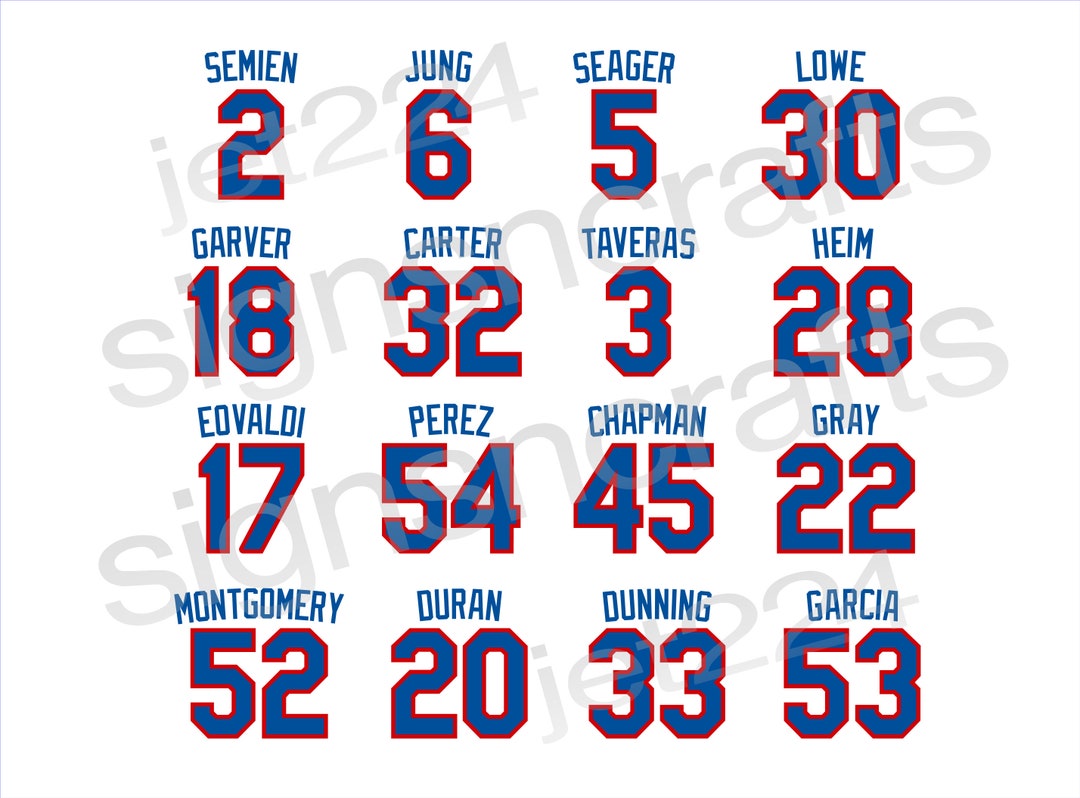 Texas Rangers DECAL STICKER Seager Semien Garcia - Etsy