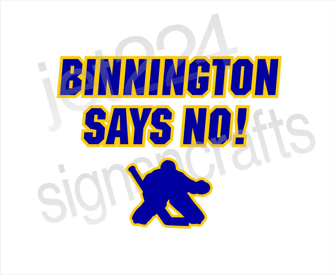 St Louis Blues DECAL/STICKER - Binnington Says No! Goalie Jordan - Etsy