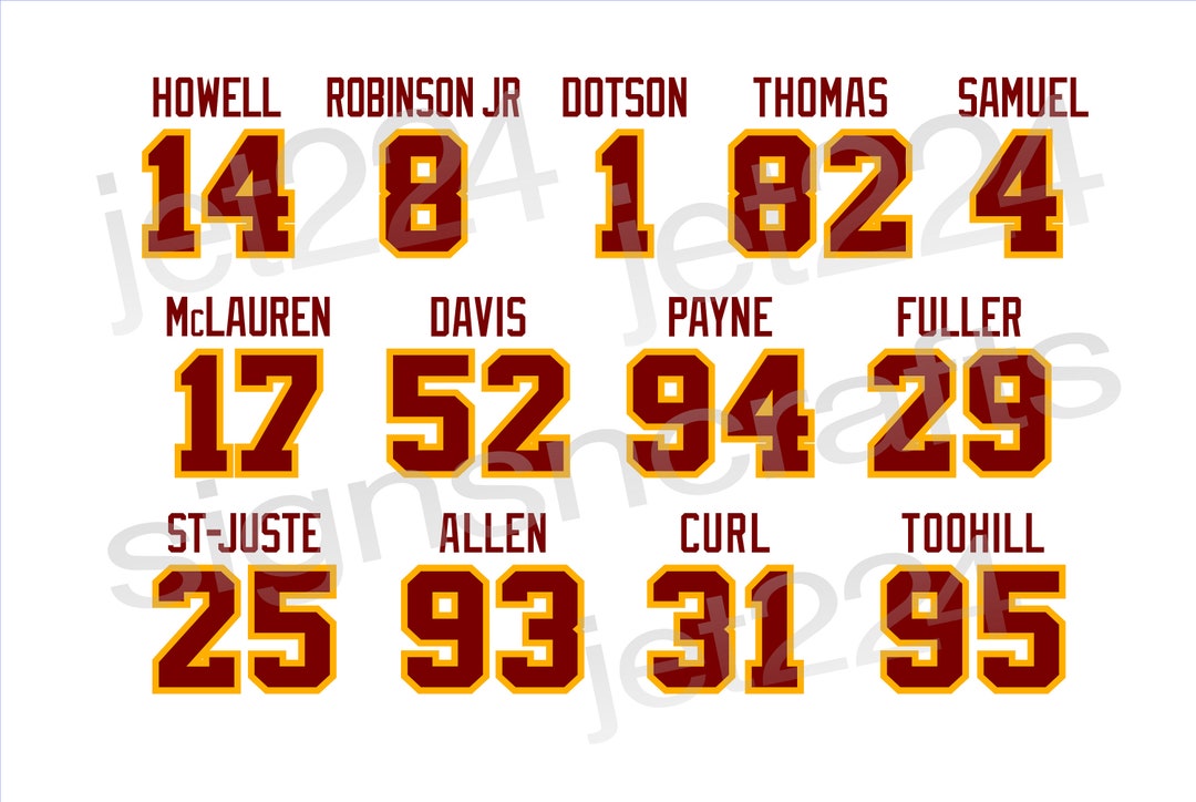 Washington Commanders DECAL STICKER Howell Dotson - Etsy