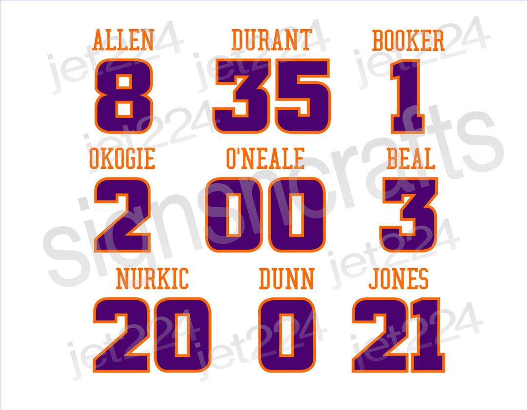 Phoenix Suns STICKER DECAL 2024-25 Durant Booker - Etsy