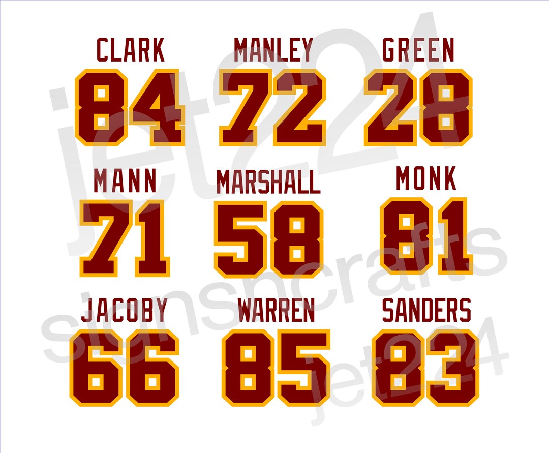 Washington NFL Football STICKER DECAL Stars Manley Marshall Monk - Etsy