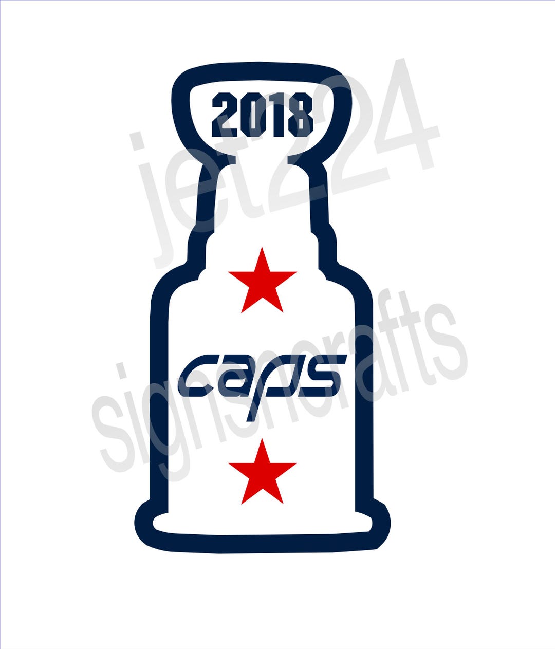 Washington Capitals STICKER DECAL 2018 Stanley Cup - Etsy