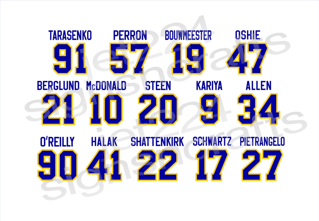 St Louis Blues STICKER DECAL 2010s Oshie O'reilly Tarasenko - Etsy