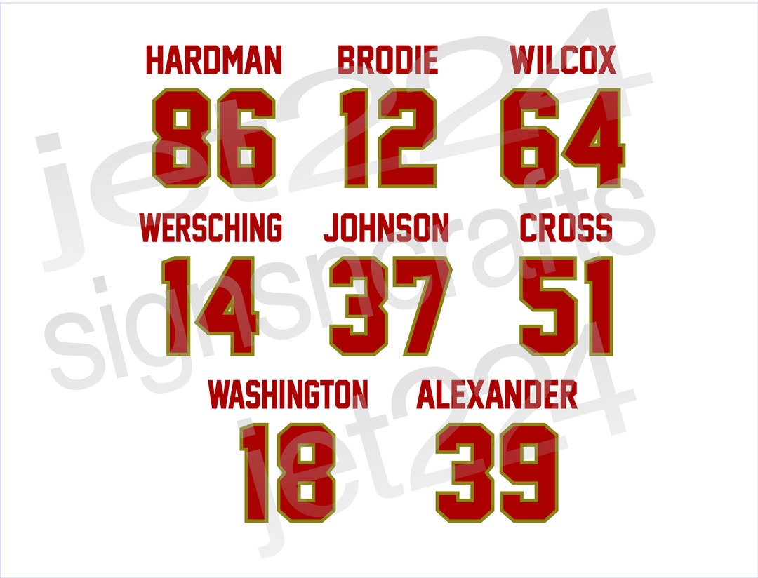 San Francisco 49ers STICKER DECAL Hardman Brodie Washington Etc 1970's ...