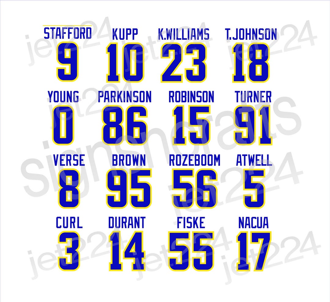 Los Angeles Rams STICKER DECAL 2025 Players - Etsy