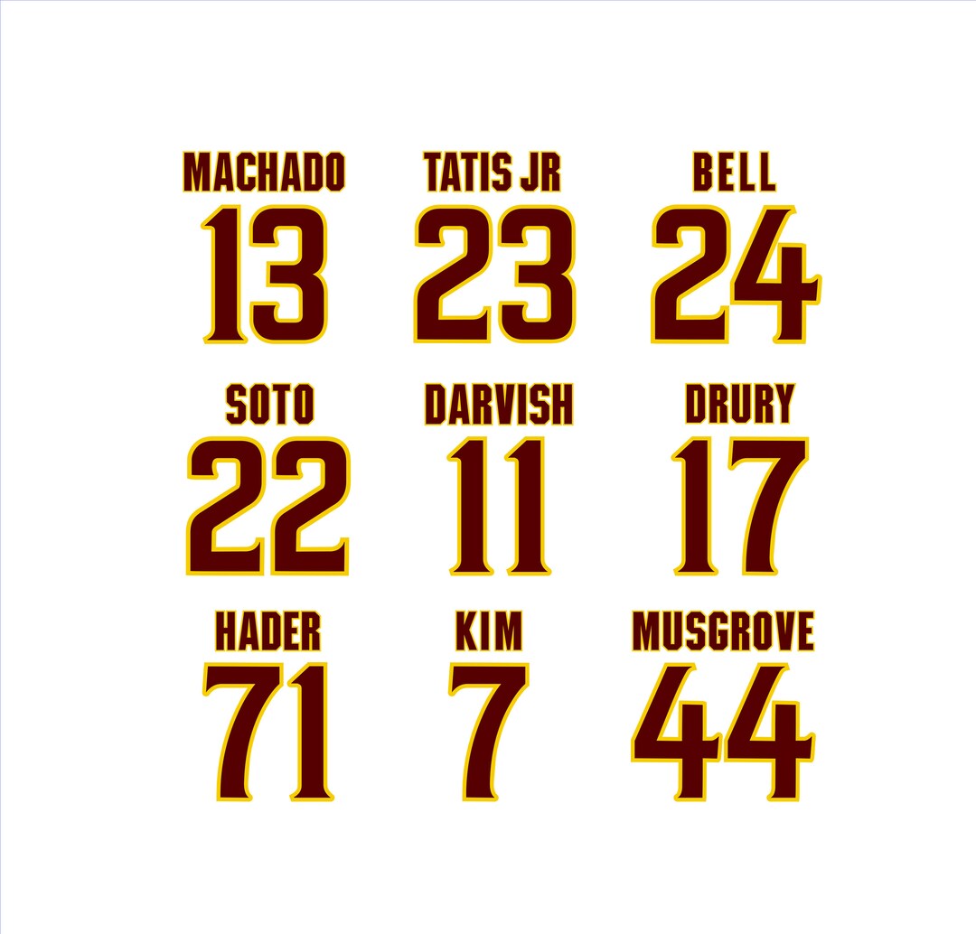 San Diego Padres STICKER DECAL Tatis JR Kim Machado Hosmer - Etsy