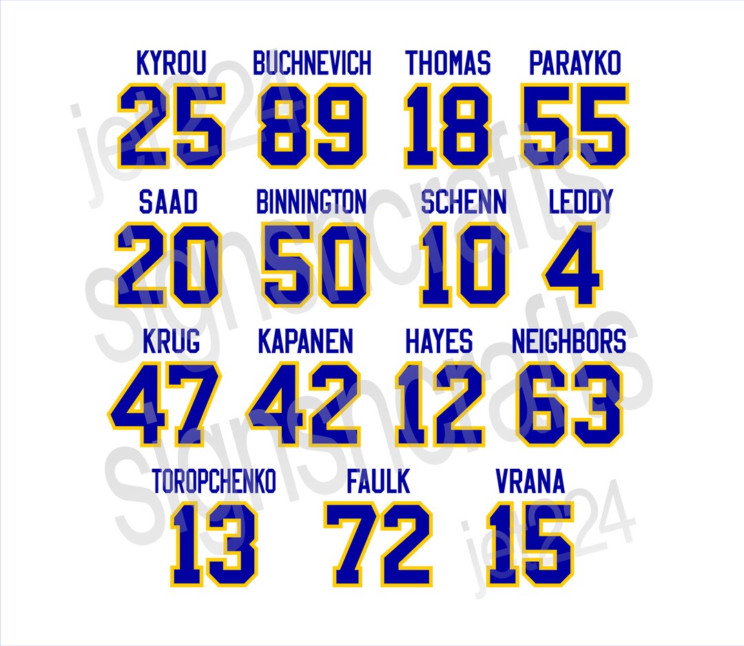 St Louis Blues STICKER DECAL Kyrou Buchnevich Binnington - Etsy