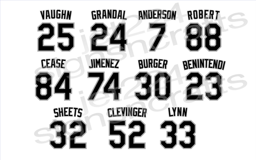 Chicago White Sox DECAL STICKER Grandal Vaughn Jimenez Robert - Etsy