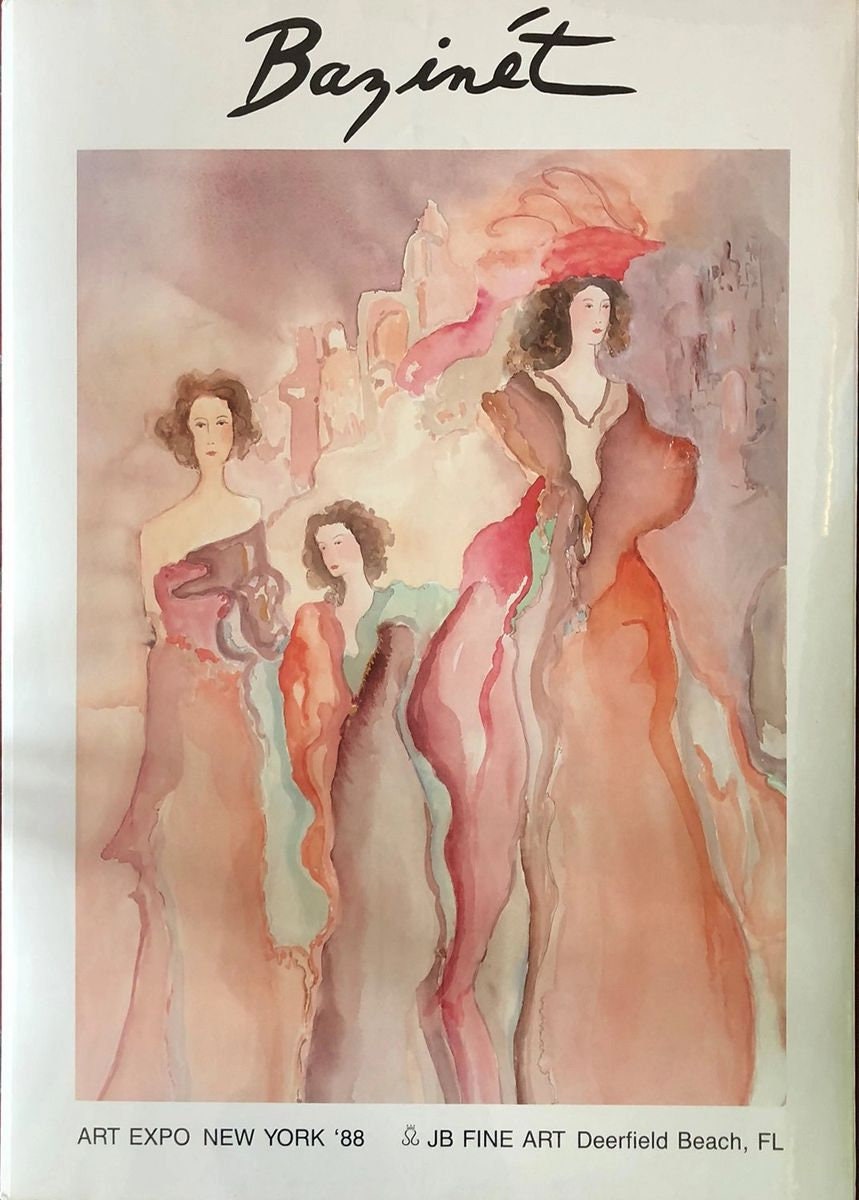 Jane Bazinet Art Expo New York '88 (three Ladies) (36 X 26) - Etsy