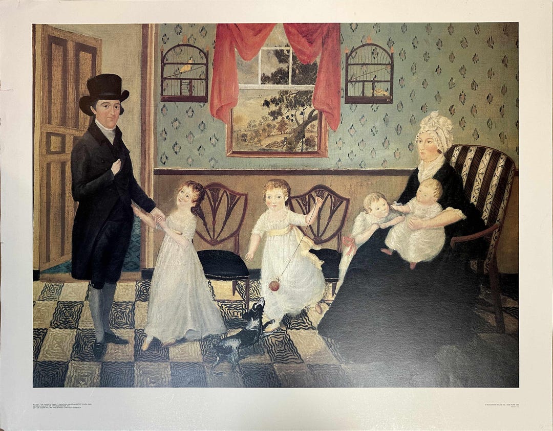 The Sargent Family by Umknown American Artist - Etsy