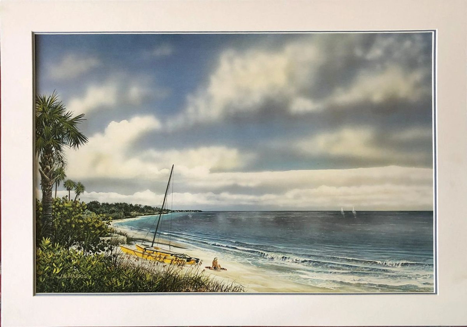 J W Harris - Beach View 30x20 - Etsy