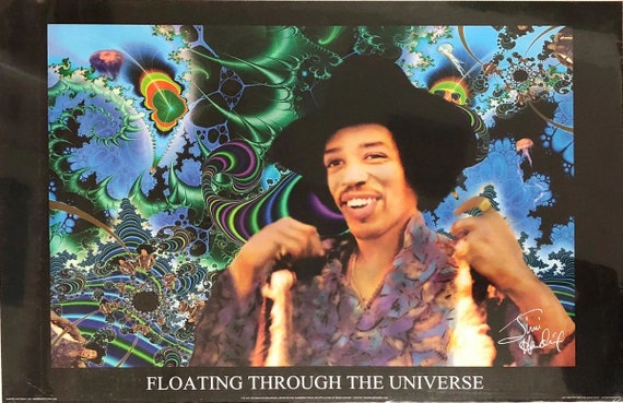 Jimi Hendrix Floating Through the Universe 36x24 - Etsy