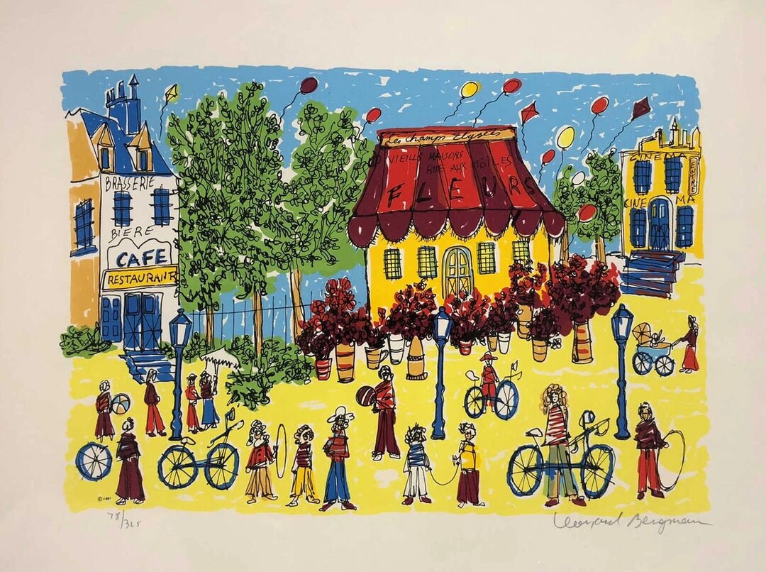 Leonard Bergman Serigraph - Limited Edition Signed 78/325 - Etsy